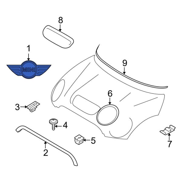 Mini OE 51142754972 - Front Hood Emblem