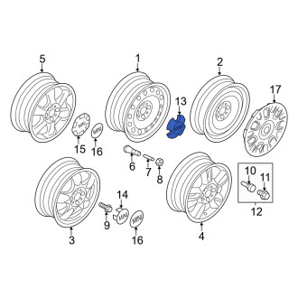 Mini OEM Wheel Center Caps | Emblems, Logos, Trim Rings — CARiD.com