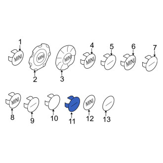 Mini Cooper OEM Wheel Center Caps | Emblems, Logos — CARiD.com
