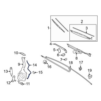 Mini Paceman OEM Wiper Blade & Washer Parts | Motors, Arms — CARiD.com