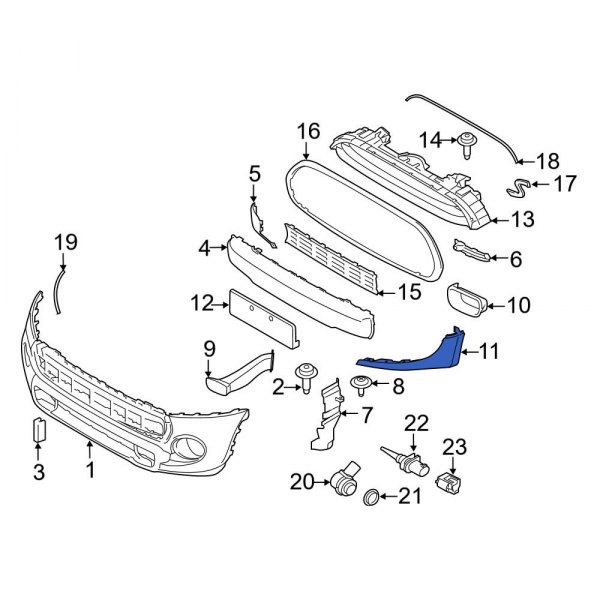Mini OE 51117379439 - Front Left Spoiler