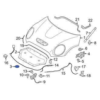 Mini Clubman Replacement Hood Hardware — CARiD.com
