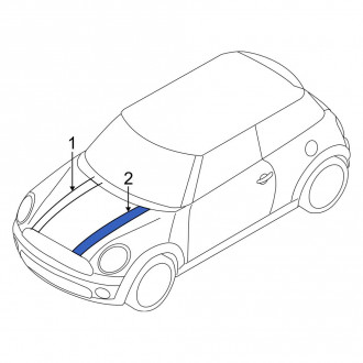 Mini Cooper Hood Moldings, Decals, Ornaments — CARiD.com
