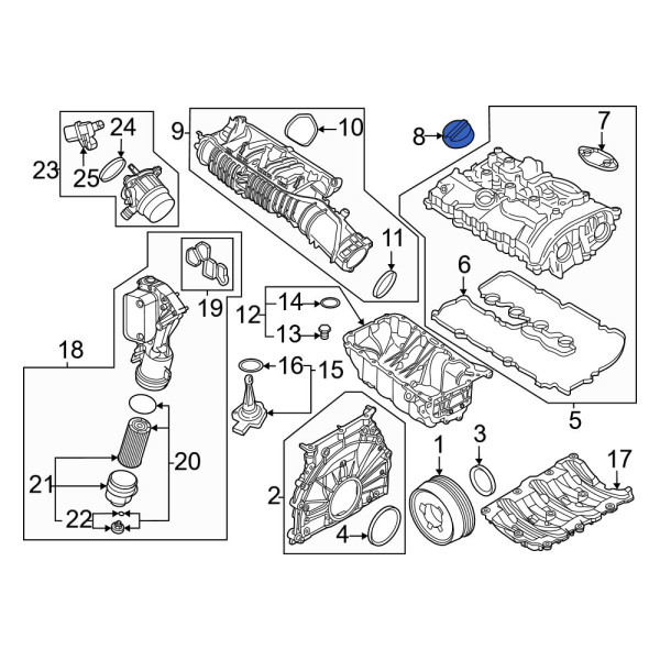 Mini OE 11128654637 - Engine Oil Filler Cap