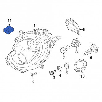 Mini Countryman Headlight Components | Brackets, Adapters — CARiD.com