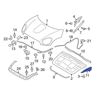 Mini Hood Weatherstripping Seals — CARiD.com