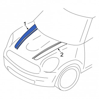 Mini Countryman Hood Moldings, Decals, Ornaments — CARiD.com