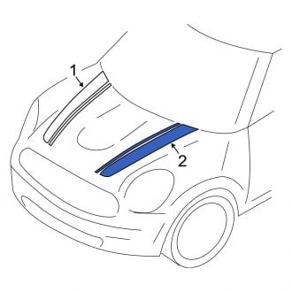 Mini Countryman Hood Moldings, Decals, Ornaments — CARiD.com