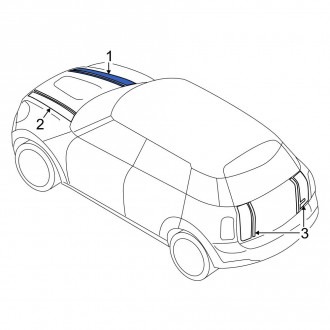 Mini Countryman Hood Moldings, Decals, Ornaments — CARiD.com