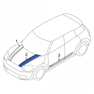 Mini Countryman Hood Moldings, Decals, Ornaments — CARiD.com