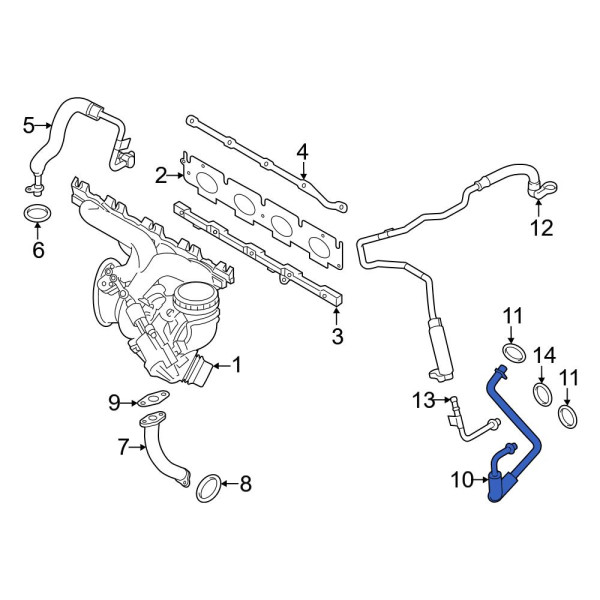 Mini OE 11537617532 - Turbocharger Coolant Line