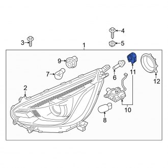 Mitsubishi Mirage Headlight Components | Brackets, Adapters — CARiD.com