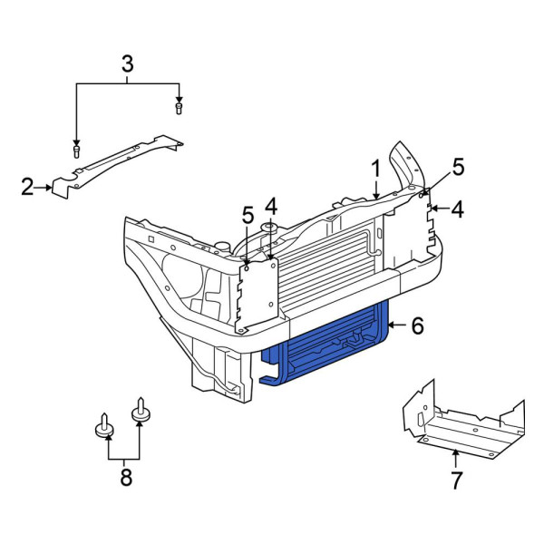 Mitsubishi OE 55359650AA - Front Lower Radiator Support Tie Bar
