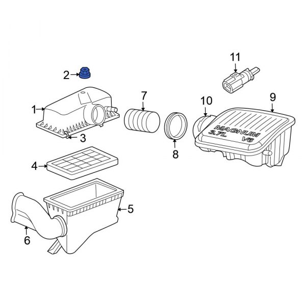 Mitsubishi OE 34201358 - Air Filter Housing Nut