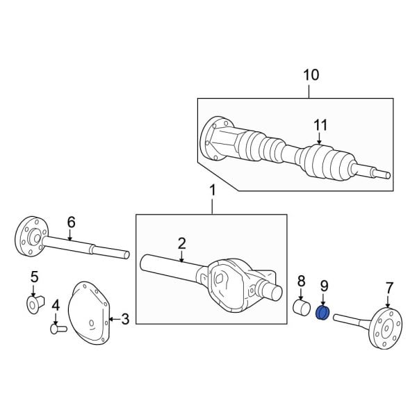 Mitsubishi OE 52069706AB - Front Drive Axle Shaft Seal