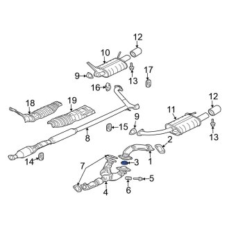 Mitsubishi Lancer OEM Exhaust Parts - Systems, Tips, Pipes | CARiD