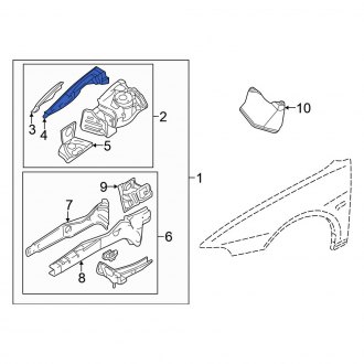 Mitsubishi Galant Fender Support Braces & Hardware — CARiD.com
