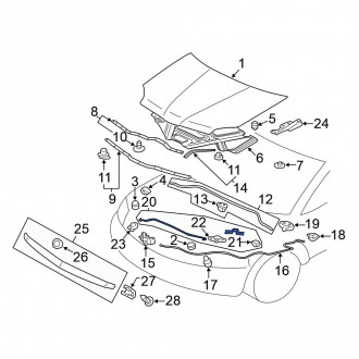Mitsubishi Galant Replacement Hood Hardware — CARiD.com