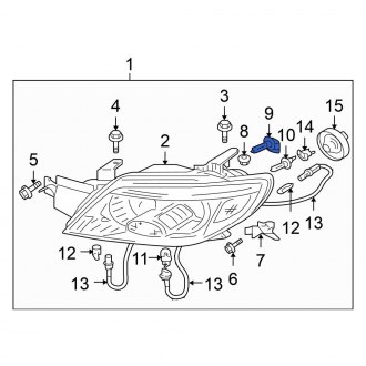 Mitsubishi Outlander Headlight Components | Brackets, Adapters — CARiD.com