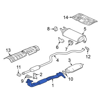 Mitsubishi Outlander OEM Exhaust Parts | Systems, Tips, Pipes — CARiD.com