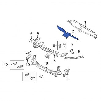 Mitsubishi Radiator Support Covers | Upper, Front — CARiD.com