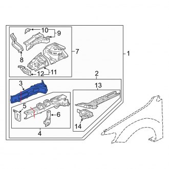 Mitsubishi Outlander Sport Fender Support Braces & Hardware — CARiD.com