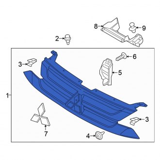 Mitsubishi OEM Grilles | Factory Billet, Mesh, LED Grilles — CARiD.com