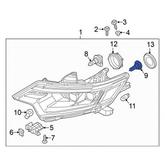 Mitsubishi Outlander Headlight Components | Brackets, Adapters — CARiD.com