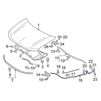 Mitsubishi Hood Release Cables & Handles — CARiD.com