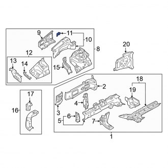 Mitsubishi Outlander Fender Support Braces & Hardware — CARiD.com
