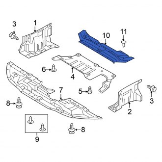 Mitsubishi Radiator Support Covers | Upper, Front — CARiD.com