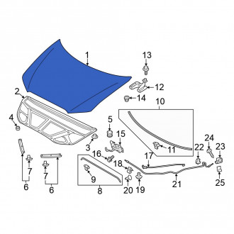 Mitsubishi Outlander Sport Replacement Hoods | Hinges, Supports – CARiD.com