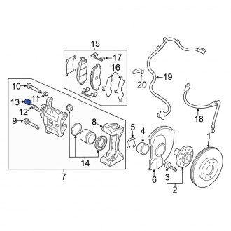 Mitsubishi Outlander Sport OEM Brake Parts | Pads, Bleeders, Rotors ...