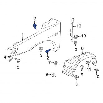 Mitsubishi Evolution Fender Support Braces & Hardware — CARiD.com