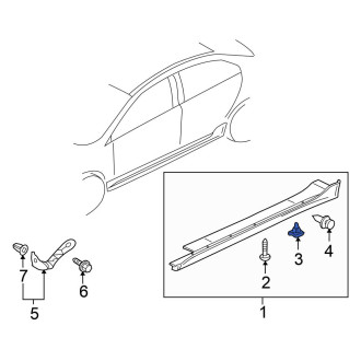 Mitsubishi Mirage Rocker Panel Hardware | Clips, Brackets — CARiD.com