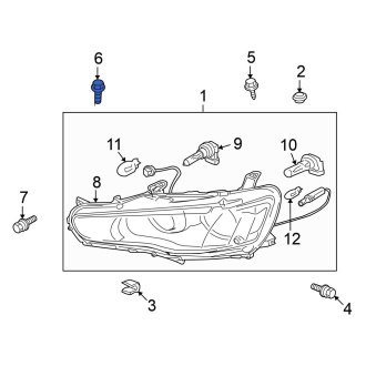 Mitsubishi Lancer OEM Lighting | Headlights, Fog & Tail Lights — CARiD.com