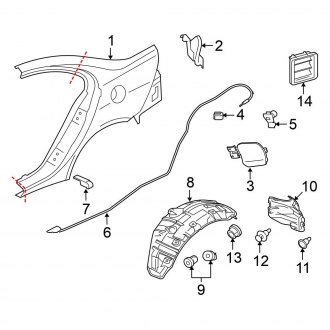 2013 Mitsubishi Evolution OEM Quarter Panels & Parts — CARiD.com