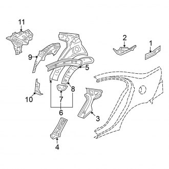 2013 Mitsubishi Evolution OEM Quarter Panels & Parts — CARiD.com