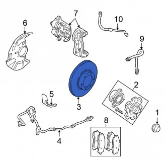 Mitsubishi Montero OEM Brake Parts | Pads, Bleeders, Rotors — CARiD.com