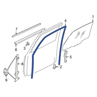 Mitsubishi Montero OEM Window Parts | Visors, Regulators — CARiD.com