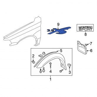 Mitsubishi Montero Sport OEM Fenders | Factory Front & Rear Fenders ...