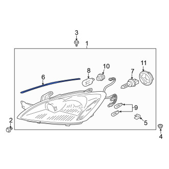 Mitsubishi Lancer Headlight Components | Brackets, Adapters — CARiD.com