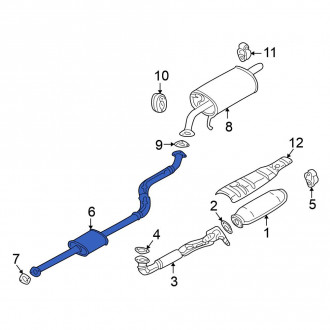 Mitsubishi Lancer OEM Exhaust Parts | Systems, Tips, Pipes — CARiD.com