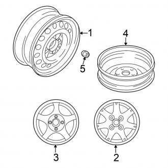 2003 Mitsubishi Lancer Replacement Factory Wheels & Rims - CARiD.com