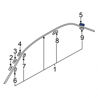 Mitsubishi Evolution Roof Hardware | Clips, Screws — CARiD.com