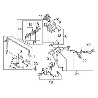 Mitsubishi Lancer OEM A/C & Heating Parts | Systems, Compressors ...