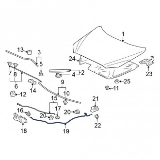 Mitsubishi Lancer Hood Release Cables & Handles — CARiD.com
