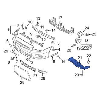 Mitsubishi Lancer Radiator Support Covers — CARiD.com