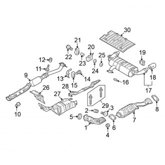 2014 Mitsubishi Lancer OEM Exhaust Parts | Systems, Tips — CARiD.com