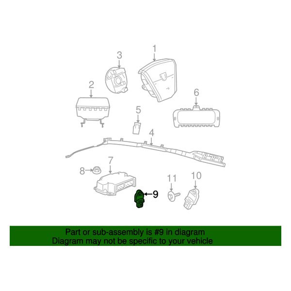 Mopar® 68056162AA - Air Bag Impact Sensor